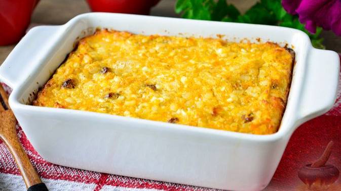 Ярко, просто, вкусно. ТВОРОЖНО-РИСОВАЯ ЗАПЕКАНКА С ТЫКВОЙ