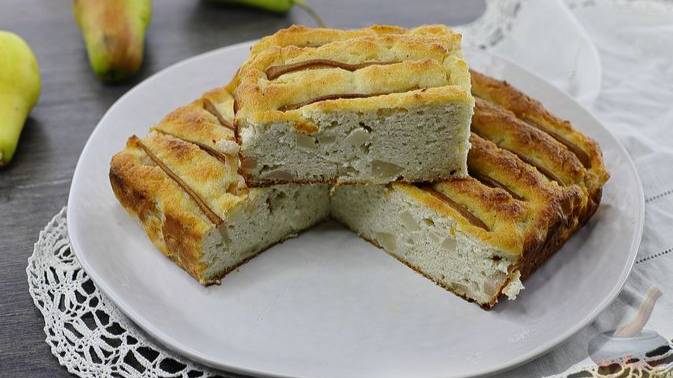 С сезонным фруктом. ТВОРОЖНАЯ ЗАПЕКАНКА С ГРУШАМИ