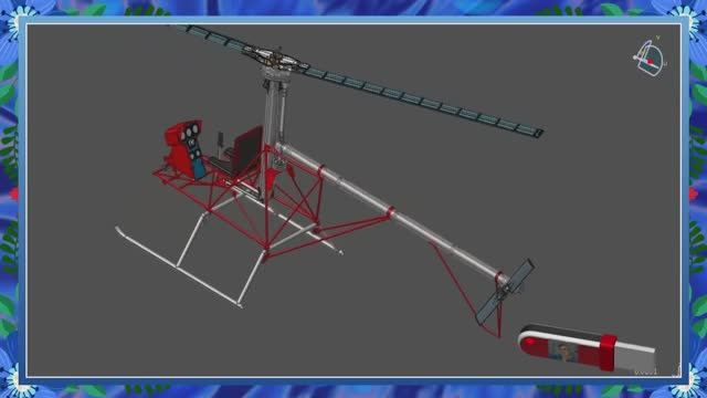 3D модель вертолёта Furia