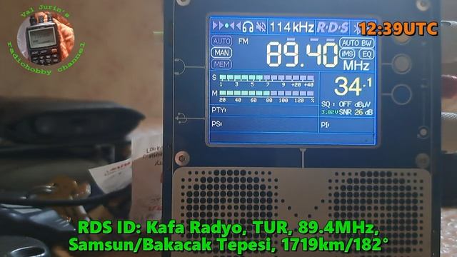 04.08.2025 09:35UTC, [Es], Kafa Radyo, Турция, 89.4МГц, 1719км