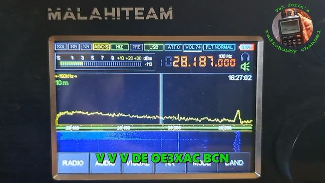 04.08.2025 11:14UTC, [Es, 10m, bcn], Радиолюбительский маяк OE3XAC, Австрия, 28188кГц