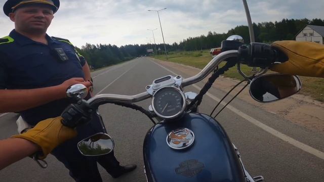 Поездка в прекрасный день на Харли