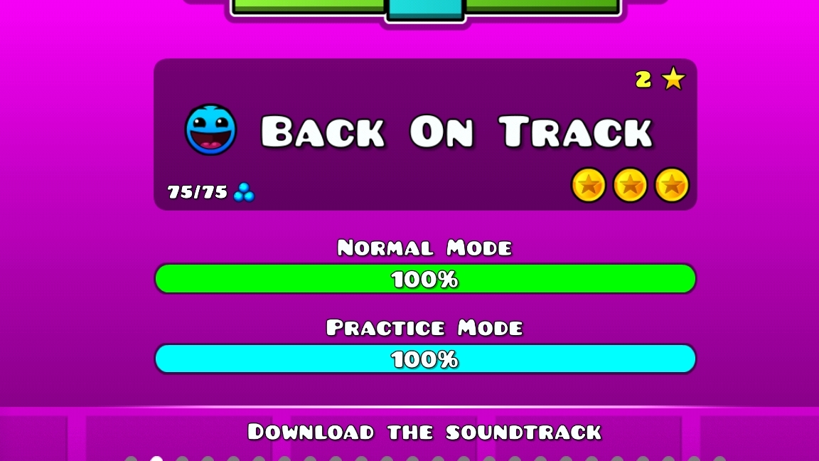 Geometry dash уровень 2 back on track