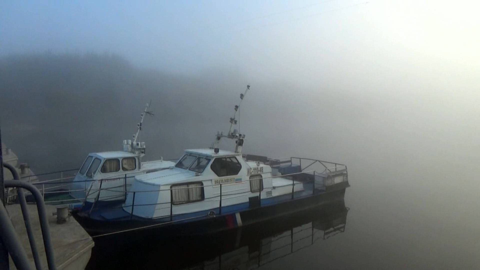 Клязьма и заречье утопают в тумане