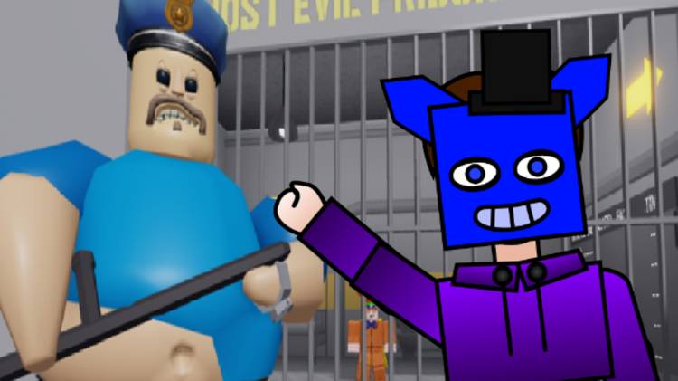 меня посадили снова в тюрьму но для старших в роблоксе и я снова сбежал и победил барри