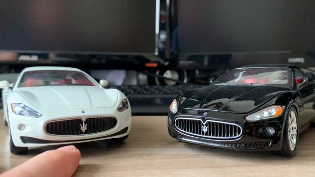 Сравнение моделей Maserati GranTurismo от Mondo Motors и Bburago в масштабе 1/24