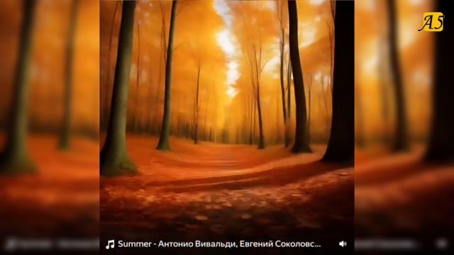 Осенний лес, созданный нейросетью