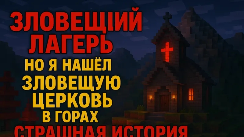 Зловещий Лагерь Но Я нашёл Загадочную Церковь в Горах Страшная История Майнкрафт 4 СЕРИЯ