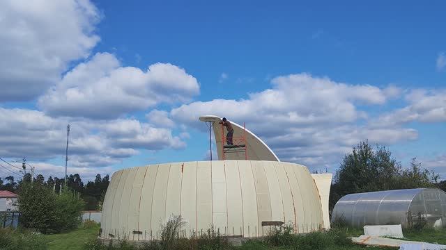 Купольный дом из пенополистирола. Производство домокомплектов. Строительство