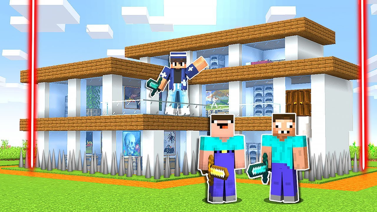 НУБ И ПРО ПРОТИВ ЗАЩИЩЕННЫЙ ДОМ МИЛЛИОНЕРА В МАЙНКРАФТ ! НУБИК И ПРО ТРОЛЛИНГ ЛОВУШКА MINECRAFT