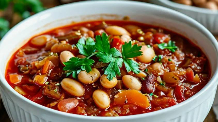 Борщ с фасолью.