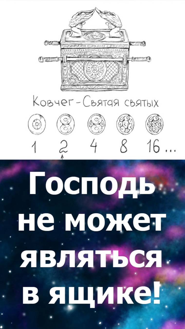 Господь не может являться в ящике! Ковчег - это двоичный ряд роста клеток и эмбрионов.