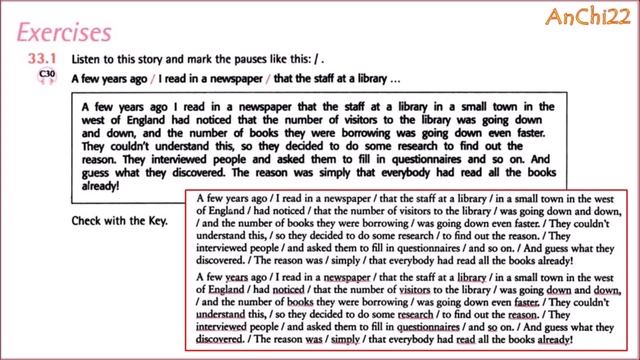 Unit 33 Phrases and pauses - English Pronunciation in Use Elementary