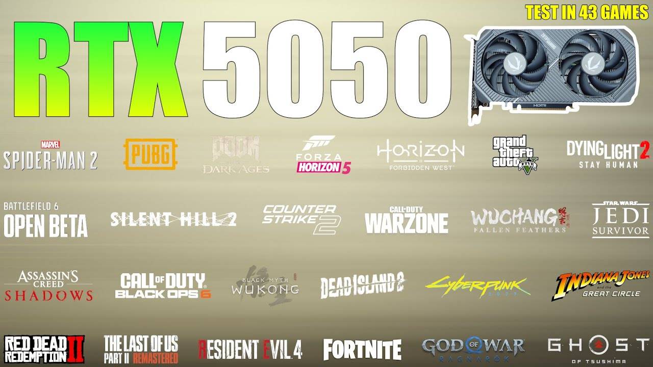 RTX 5050  Тесты в 43 играх - 1080p Native, Ray Tracing, DLSS & Frame Generation!