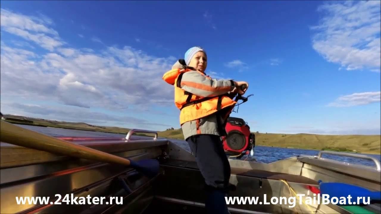 Мотор-Весло Длиннохвостый мотор LTB (ЛонгТаил)  с установленным "заглубителем"