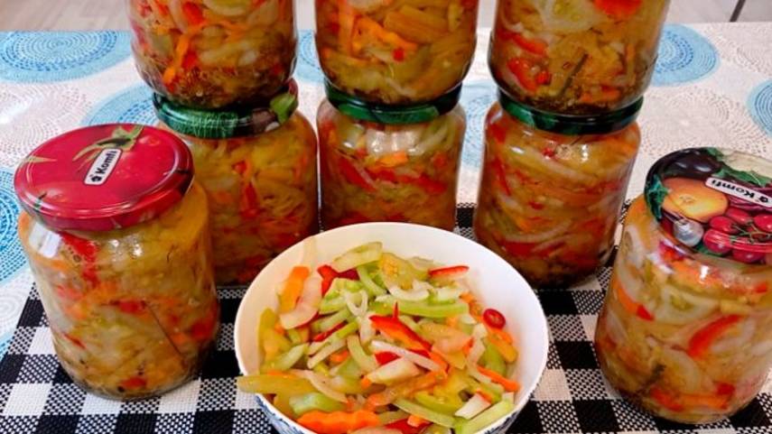 Вкусный Салат на Зиму из ЗЕЛЕНЫХ  ПОМИДОРОВ