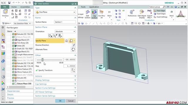 004 Create section view