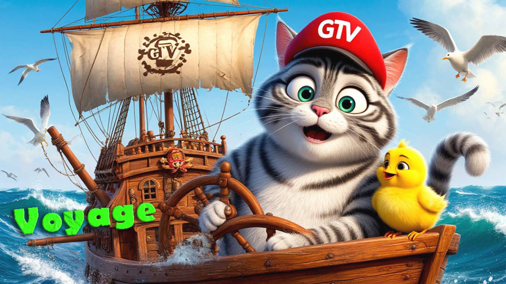 Кот и цыпленок Пух: "Хочу приключений!"