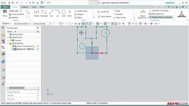 004 Apply geometric relations mannually