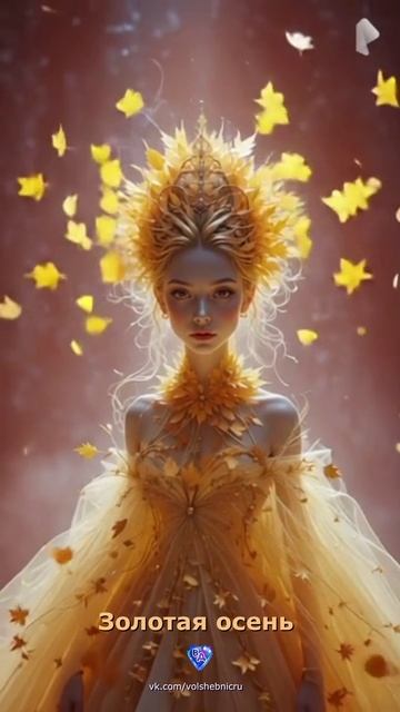 Девушка осень со светящимися огоньками