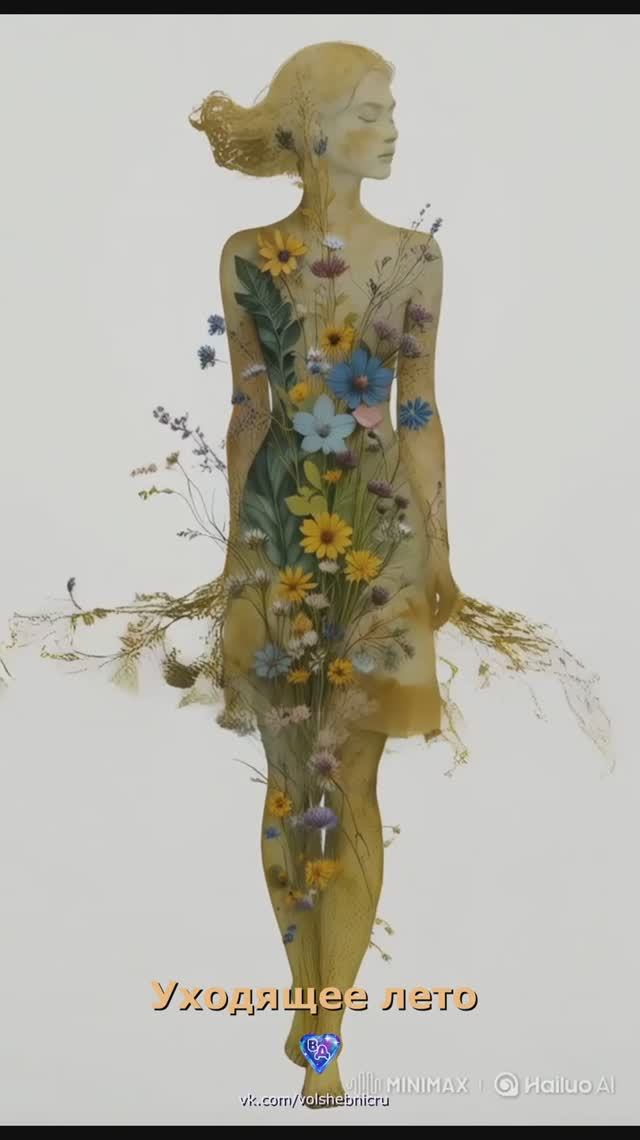 Уходящее лето. Силуэт в оживших цветах.