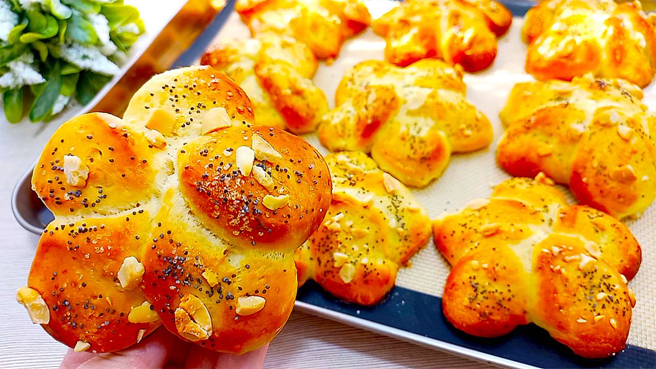 🔝Лучший рецепт домашней выпечки! Идеальные домашние булочки с орехами и маком!