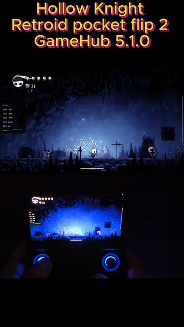 Запуск на смартфоне Hollow Knight  Retroid pocket flip 2 GameHub 5.1.0