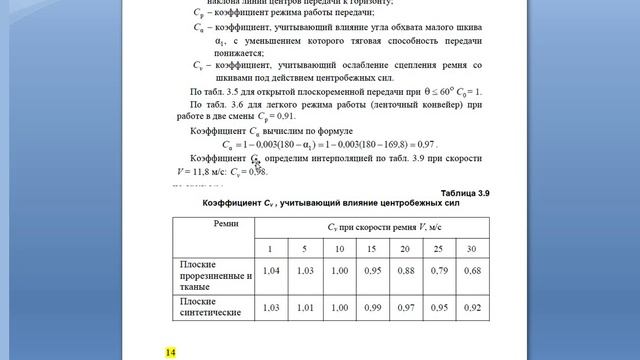 Расчет ременной передачи 2