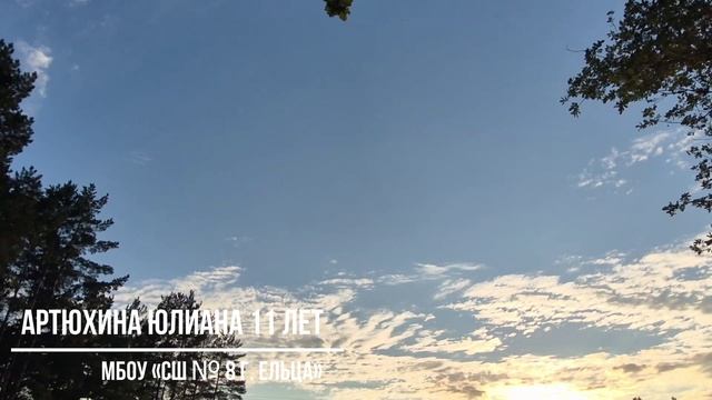 Артюхина Юлиана, 11 лет, г.Елец. "Вечер" И.А.Бунин