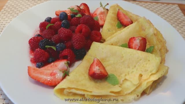 Блинчики из пшена без глютена и сахара.