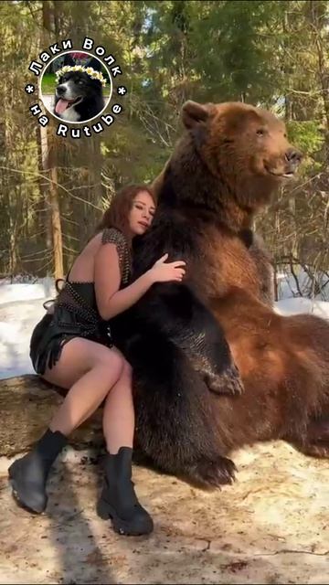 Девушка и медведь