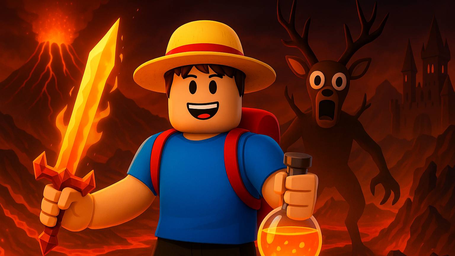 РАЗГАДАЛ ТАЙНУ ВУЛКАНА в 99 НОЧЕЙ в ЛЕСУ в РОБЛОКС!