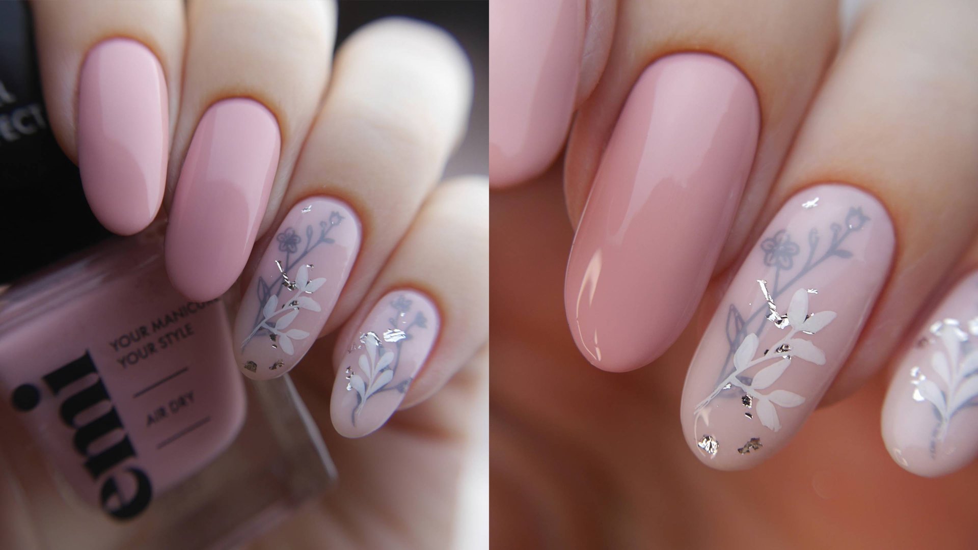Лак с подвохом😭 Нежный нюд маникюр, стемпинг дизайн (обычный лак)