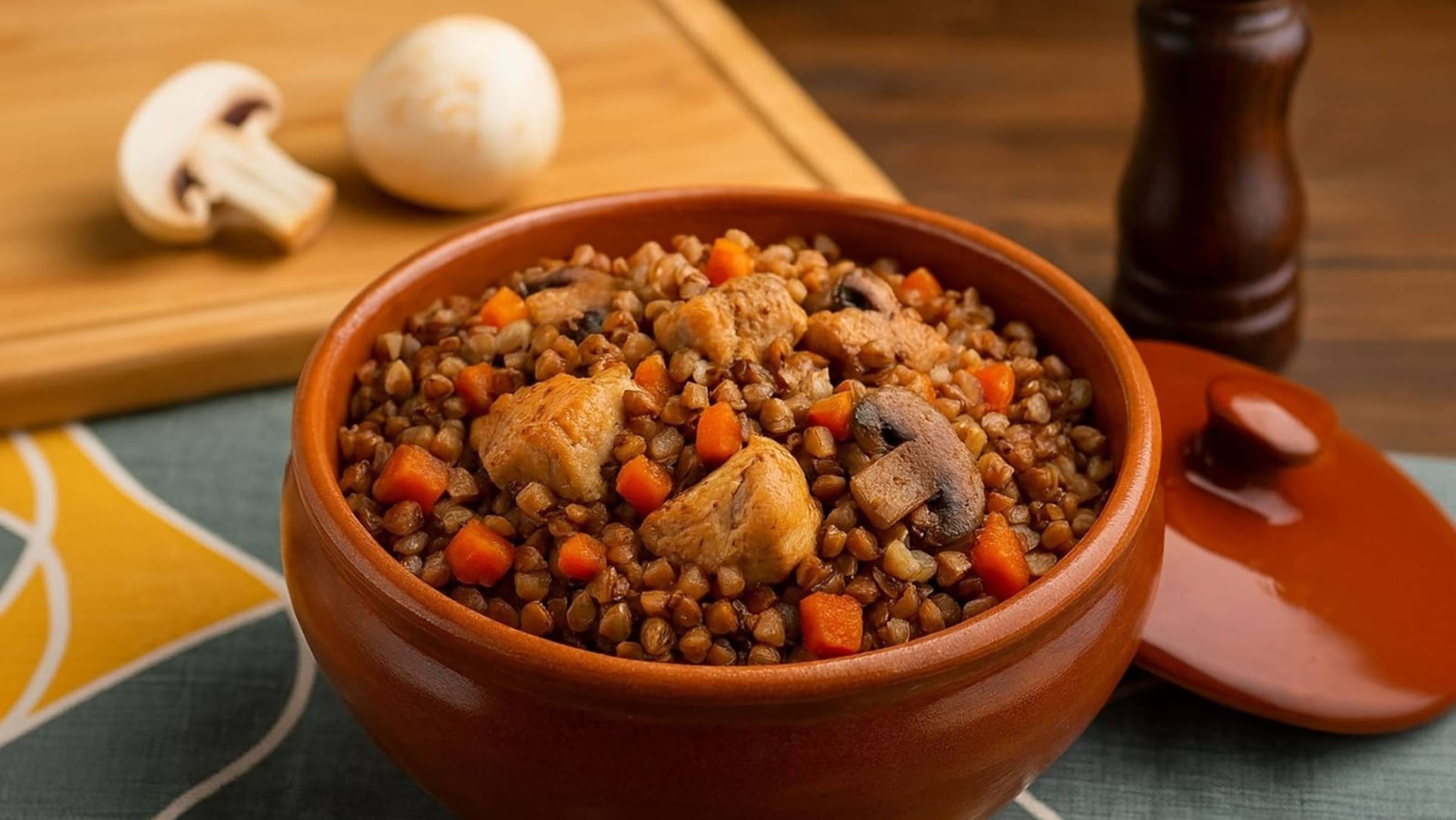 Идеальный ужин: гречка с индейкой и грибами. Вкусно и полезно!