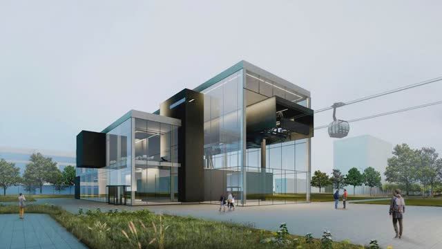 Ход строительства новой канатной дороги через Оку || Ленинский р-он, бр Заречный || Сентябрь 2025