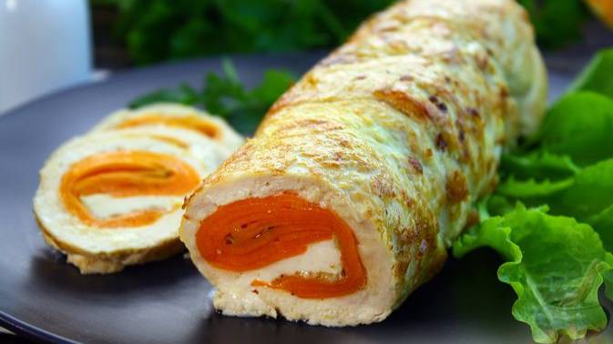 Пикантно-сладковатая начинка для птицы. КУРИНЫЙ РУЛЕТ С ТЫКВОЙ