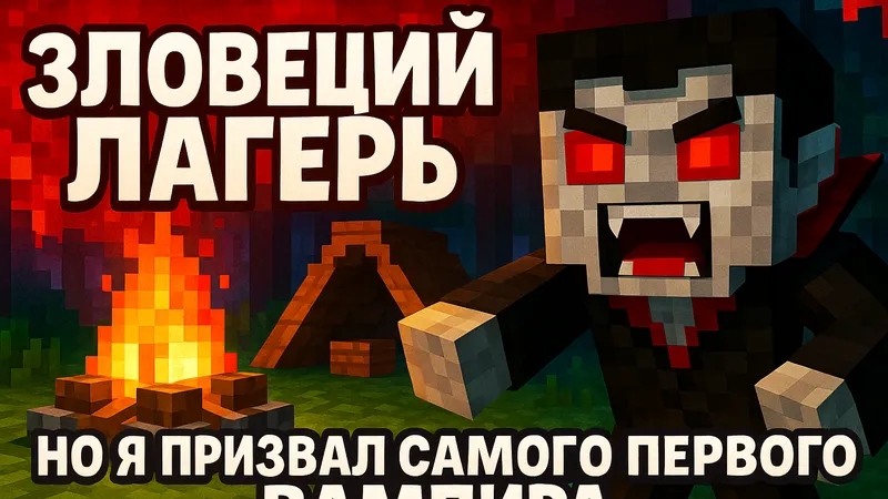 Зловещий Лагерь но я презвал Самого Первого Вампира Майнкрафт Страшная История 5 СЕРИЯ