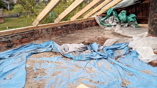 Дача, крыша, стропила.