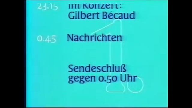 Программа передач Телевидения на вечер перед уходом 1-й программы на дневной перерыв