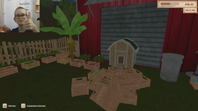 ОБСТРЕЛ КУРИЦЫ ЯЩИКАМИ! - Farming and Supermarket Simulator №3