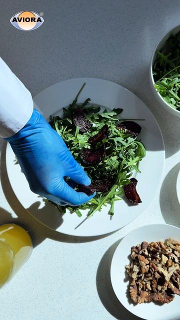 Перчатки виниловые одноразовые AVIORA голубые, 100 шт., S-XL