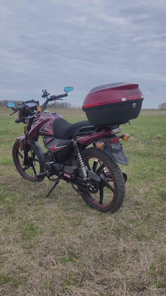 Прохладная погода нам с мопедом Альфа не помеха!