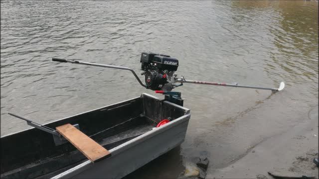 МОТОР-ВЕСЛО LTB- RD390 15 л.с. на 10 МЕТРОВОЙ лодке по р.Абакан