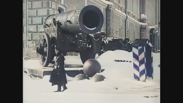 Москва под снегом. Фильм 1908 года в цвете