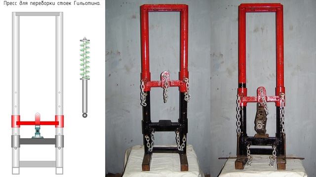 Пресс для переборки стоек или Гильотина.