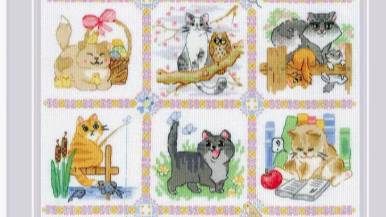 Вышивка крестиком от Риолис "Кошачий календарь" 10