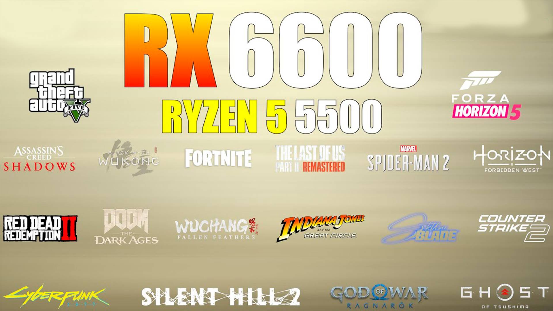 Ryzen 5 5500 RX 6600  Тесты в 25 играх - Стоит ли строить эту комбинацию в 2025 году?