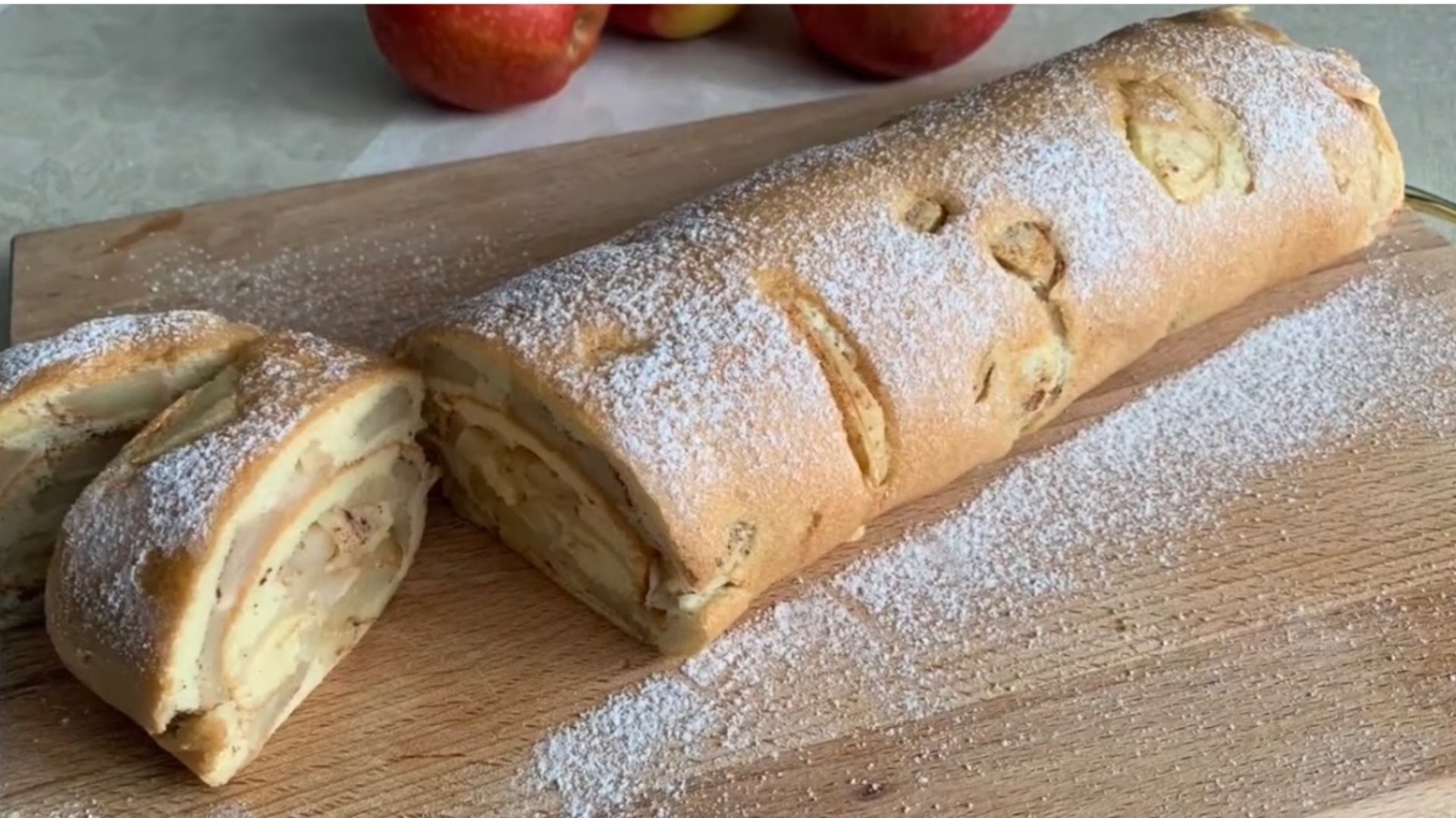 РУЛЕТ с ЯБЛОКАМИ. Много Яблок, Мало Теста!