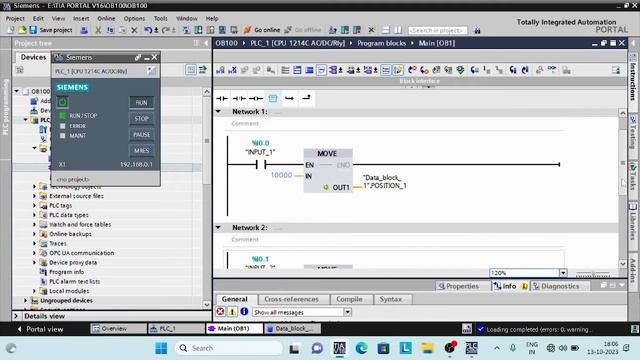 07_TIA Portal организационный блок ЗАПУСКА OB ( OB100)