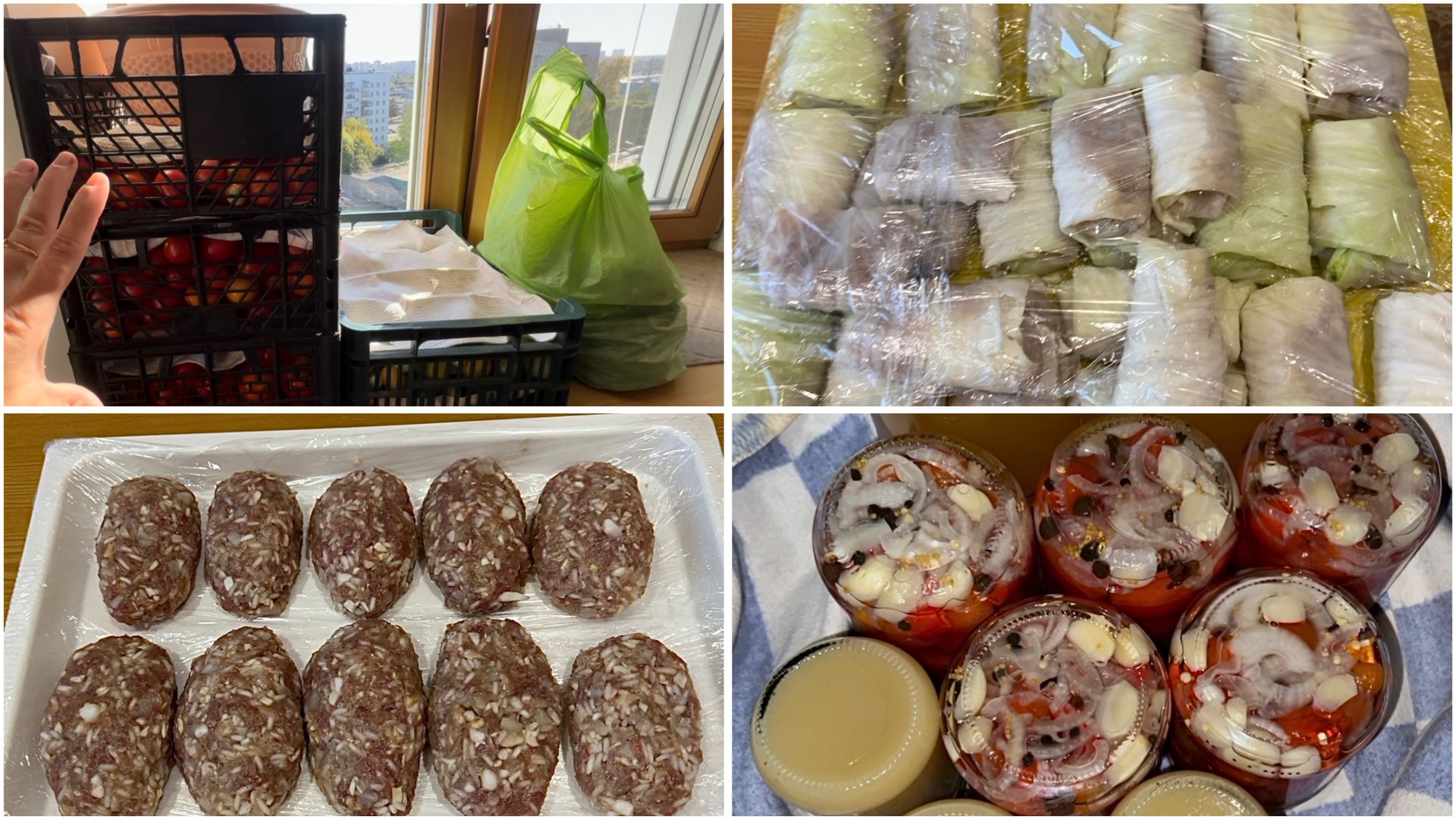 17 сентября. Дома. Разговоры. Голубцы в морозилку. Консервация